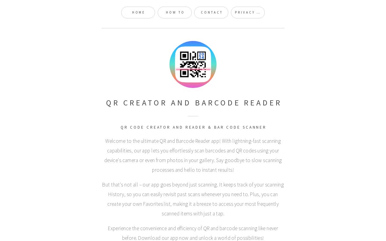 QR Creator and Barcode Reader